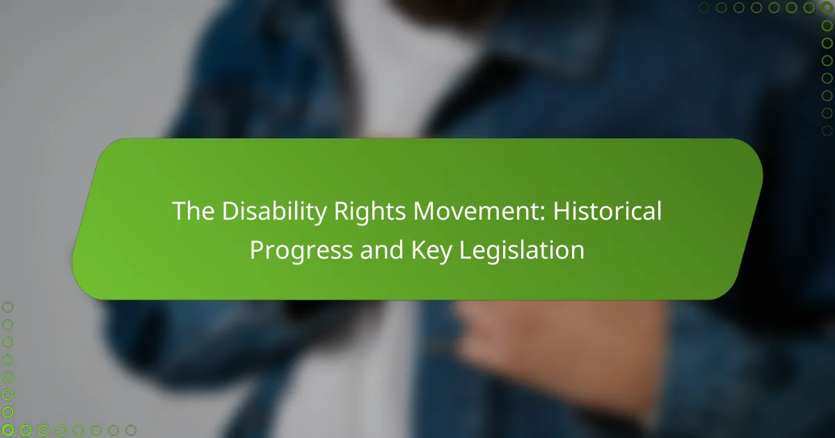 The Disability Rights Movement: Historical Progress and Key Legislation ...