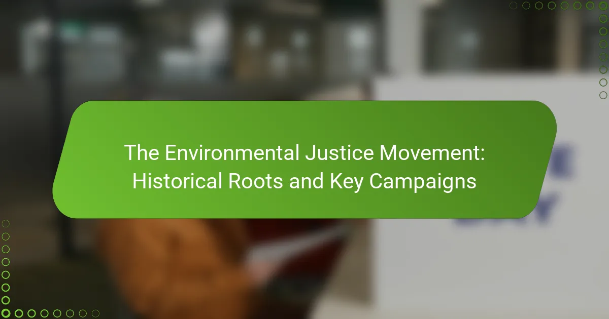 The Environmental Justice Movement: Historical Roots and Key Campaigns ...